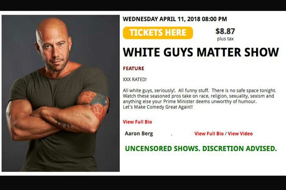 Toronto stand-ups call out White Guys Matter comedy show - NOW Magazine