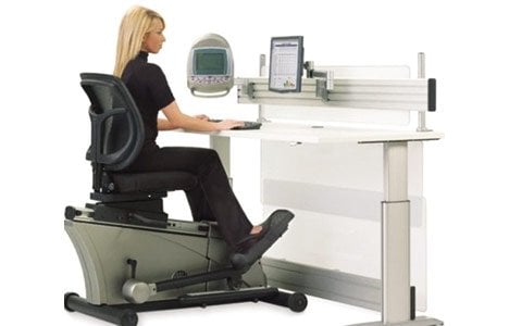 Hammacher Schlemmer Elliptical Machine Office Desk - NOW Magazine