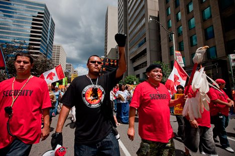Native rights protest at the G20 - NOW Magazine