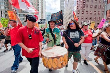 Native rights protest at the G20 - NOW Magazine