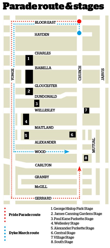 Pride Parade route - NOW Magazine