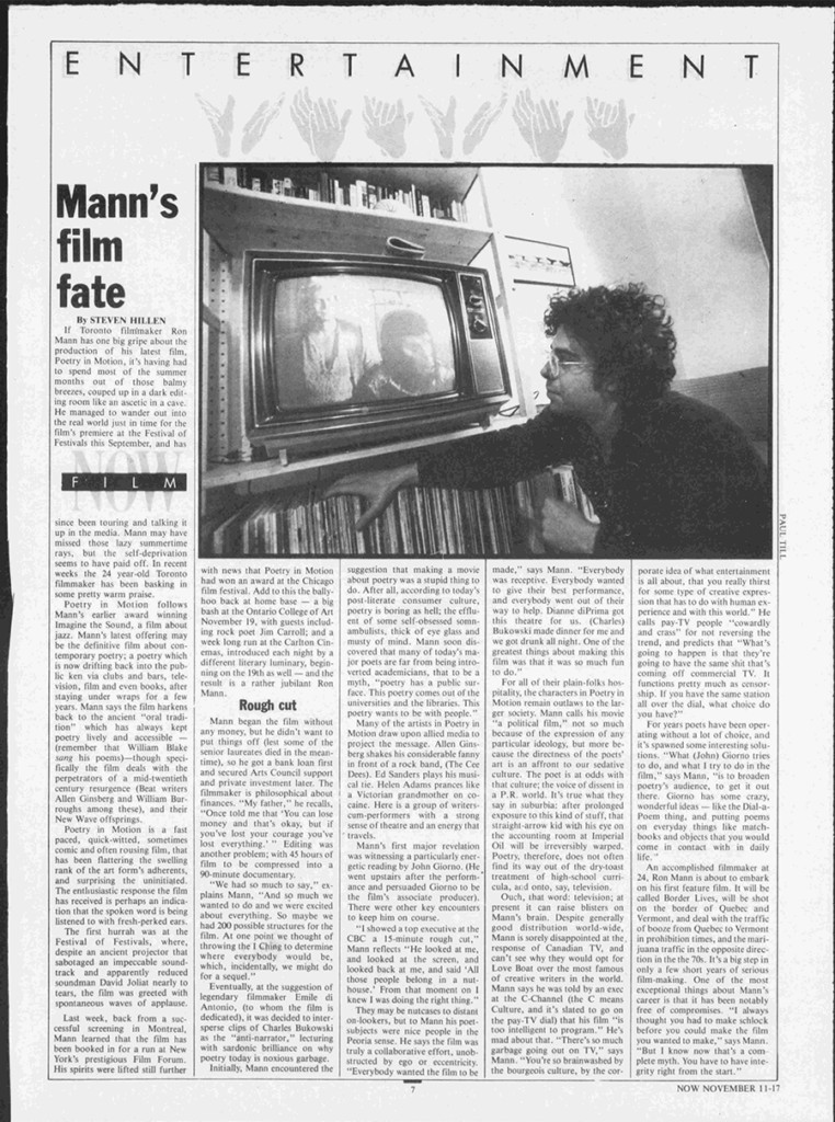 40 at 40: Doc filmmaker Ron Mann recalls the start of Toronto's New ...