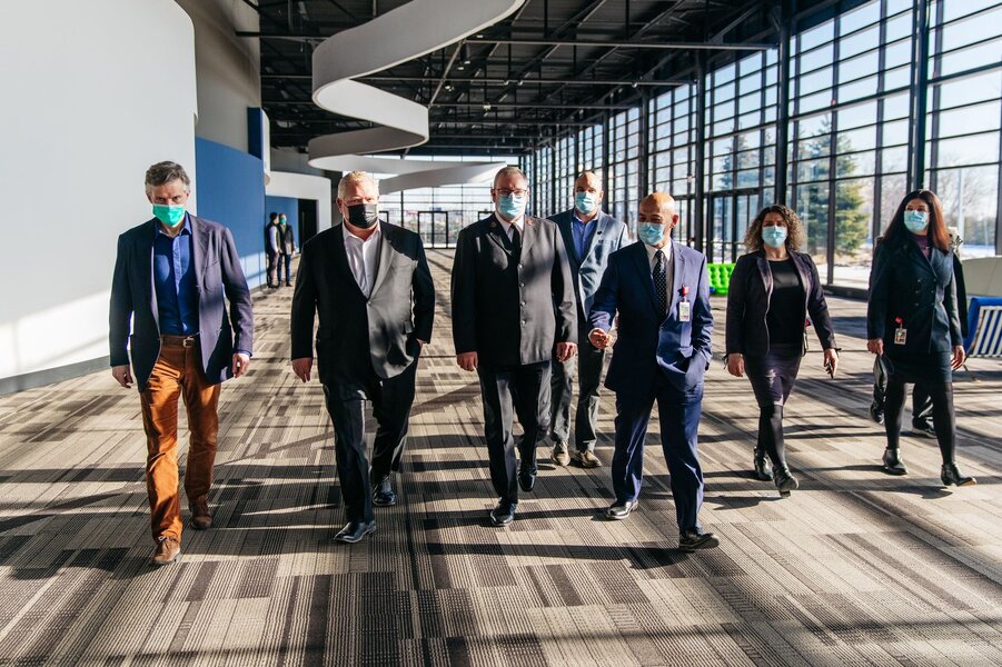 Doug Ford borrows some juice from Succession for a photo op