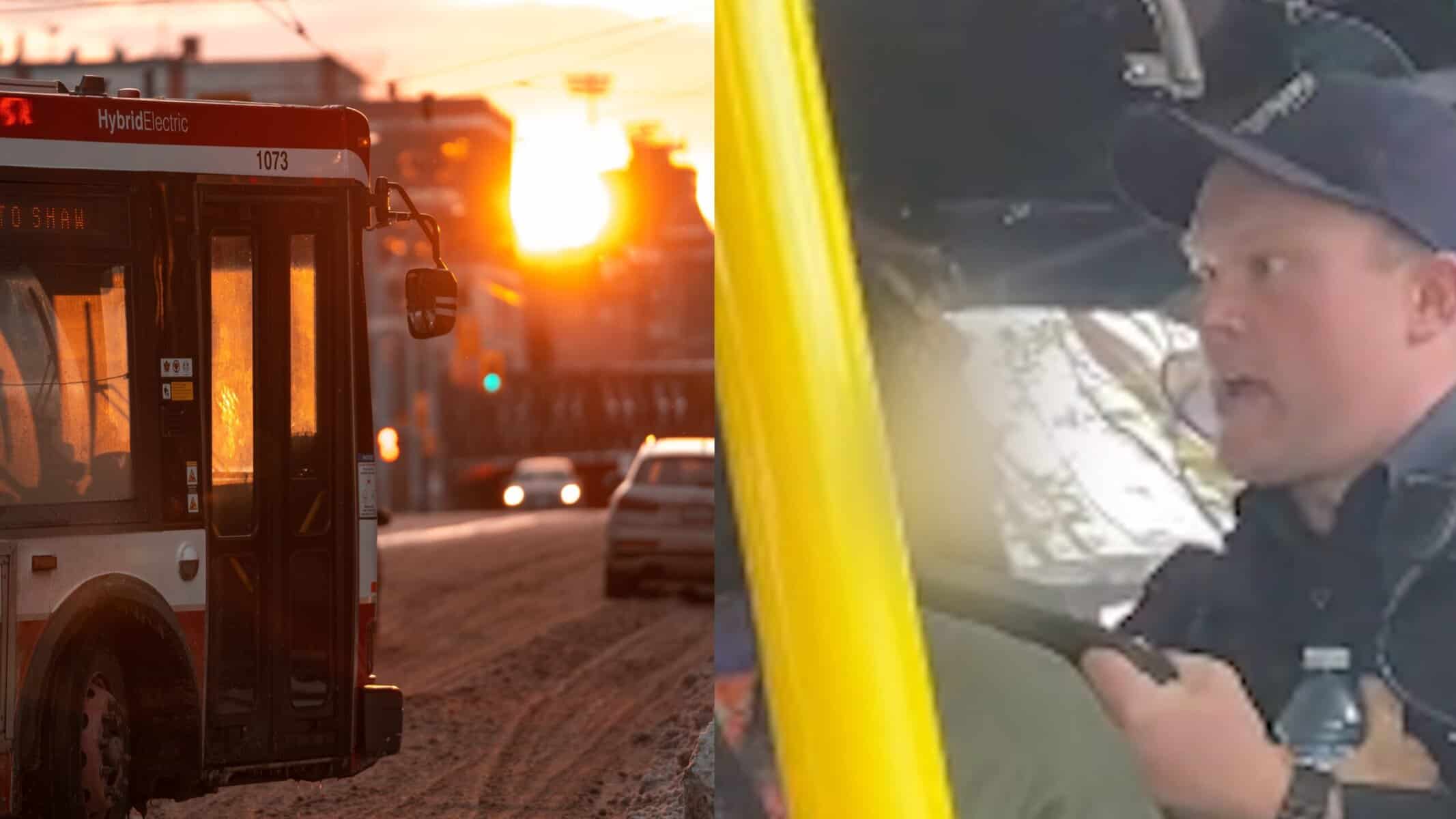 A man was caught on video running from the cops and hopping on a TTC ...