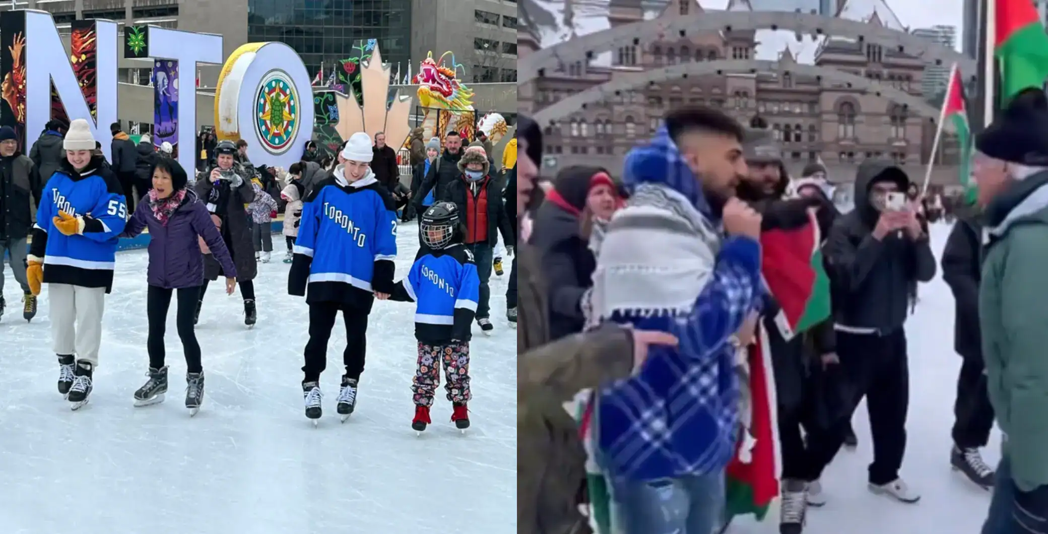 Mayor Chow’s skating party taken over by pro-Palestine protest