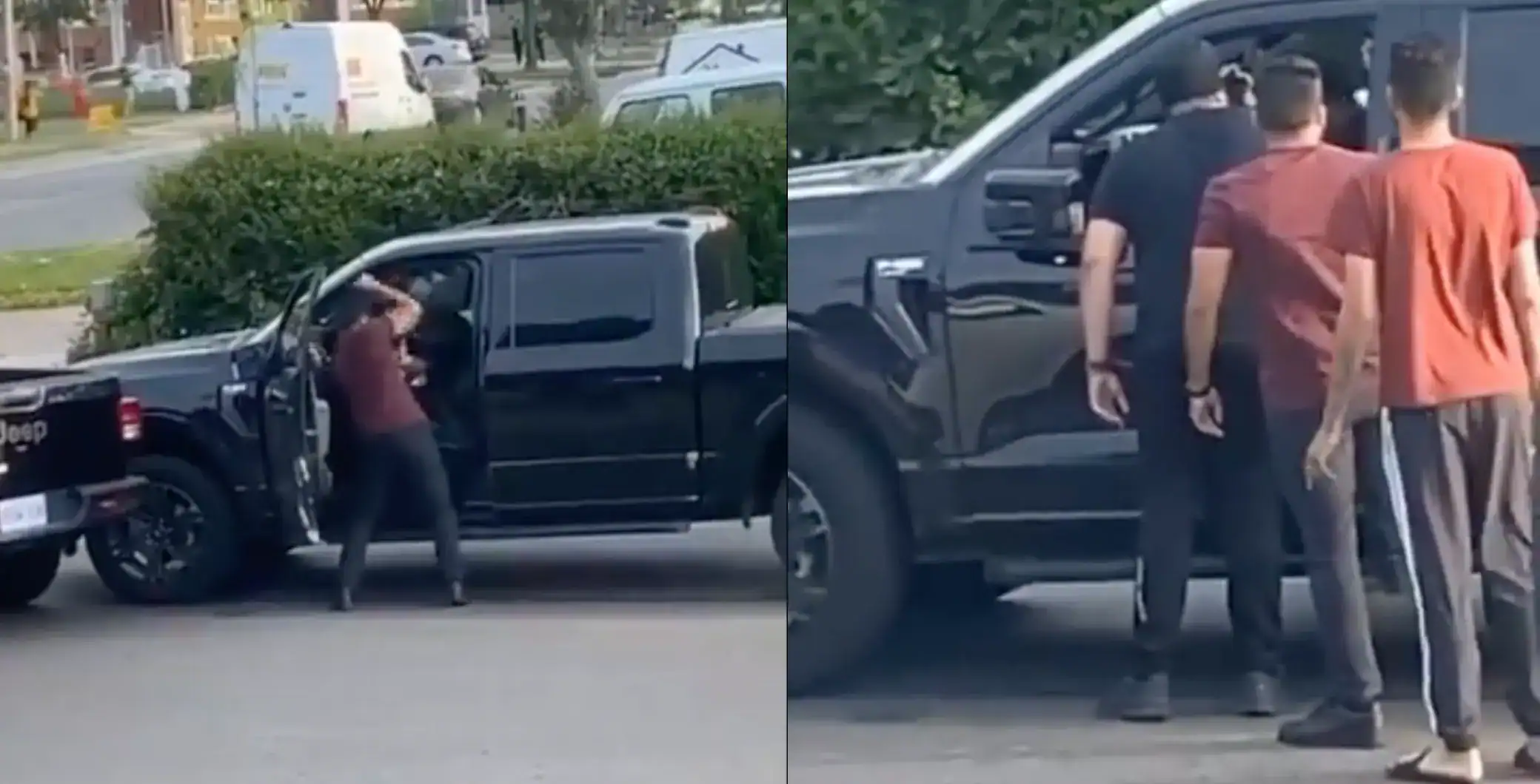 Viral road rage video shows group of drivers punching person in pickup truck in Mississauga ...