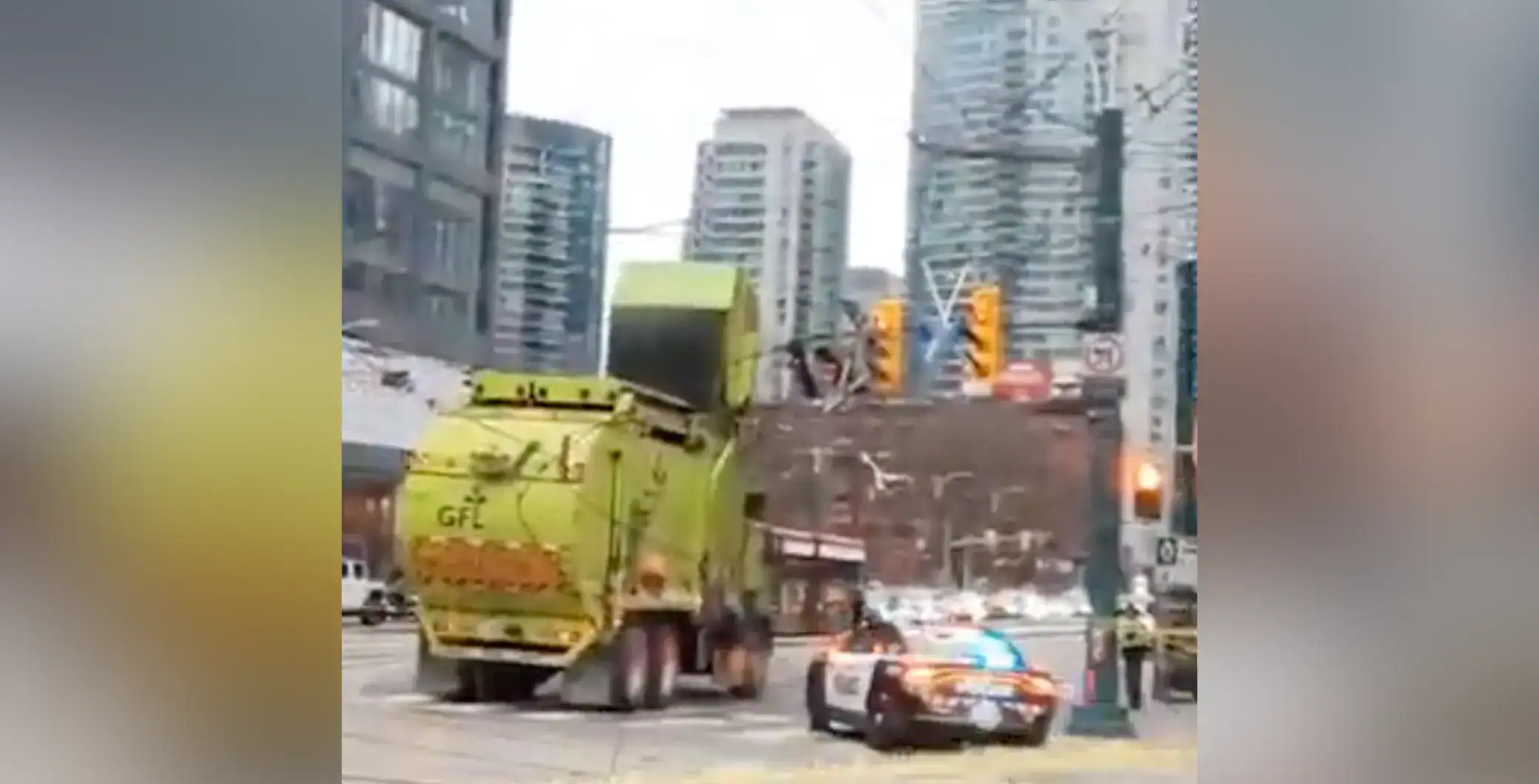 Downtown Toronto intersection closed after garbage truck knocks down ...
