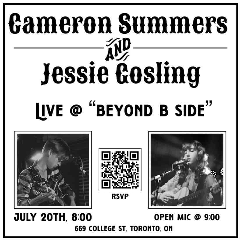 Jessie Gosling & Cameron Summers @ The "Beyond B-Side" Open Mic - NOW ...